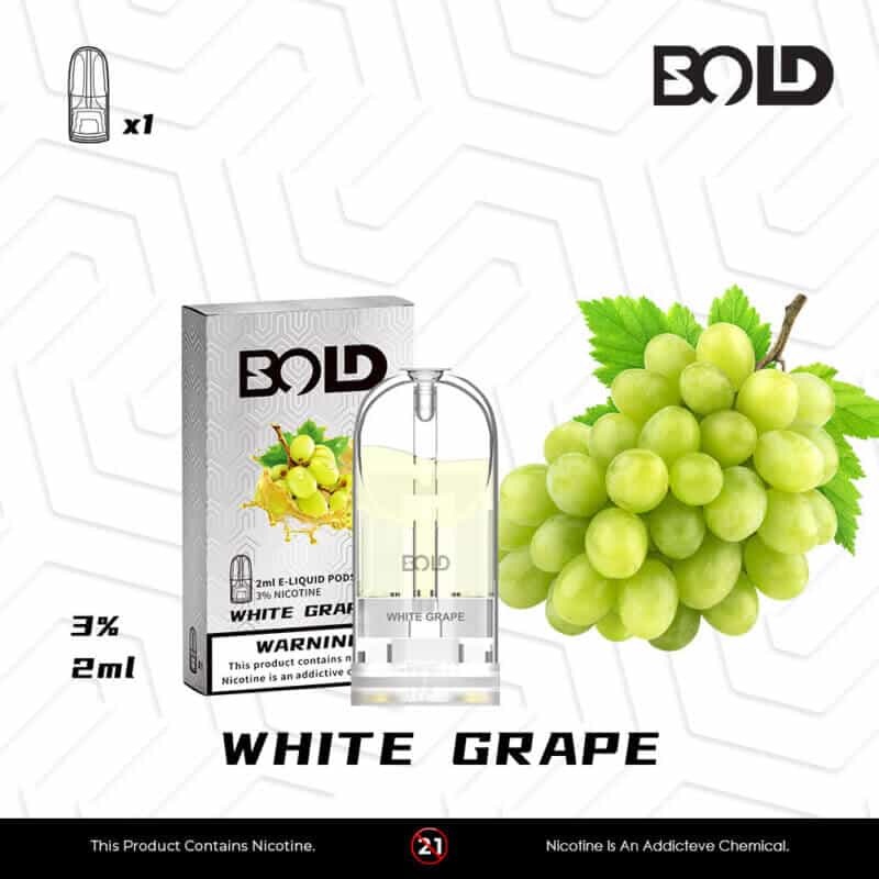 BOLD INFINITE PODS (WHITE GRAPE) – New Generation Version 2022 – Bold Vape